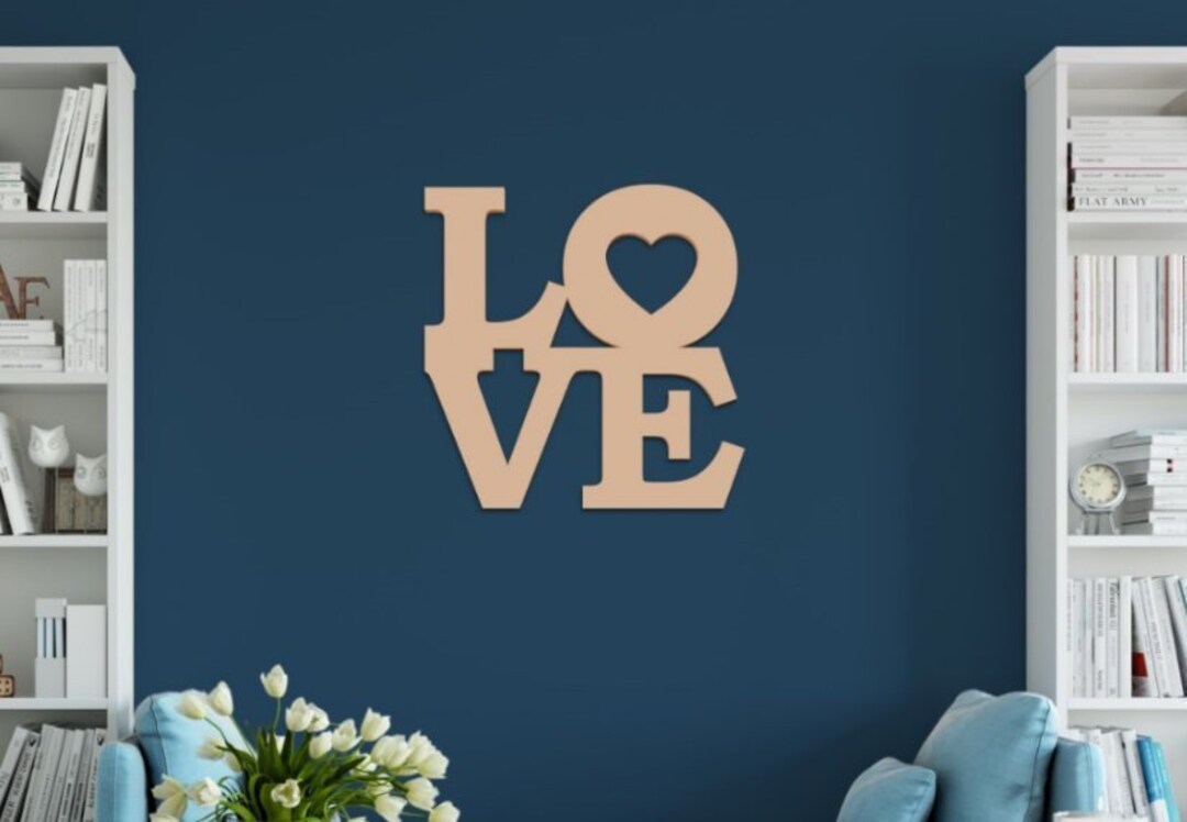 Love Wood Sign, Love Wooden Sign, Wooden Love Sign, Rustic Decor, Home ...