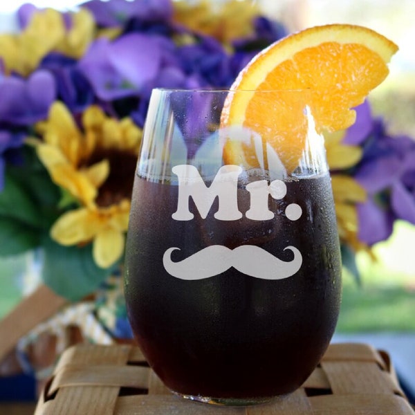 Mustache Wine Glass - Etsy