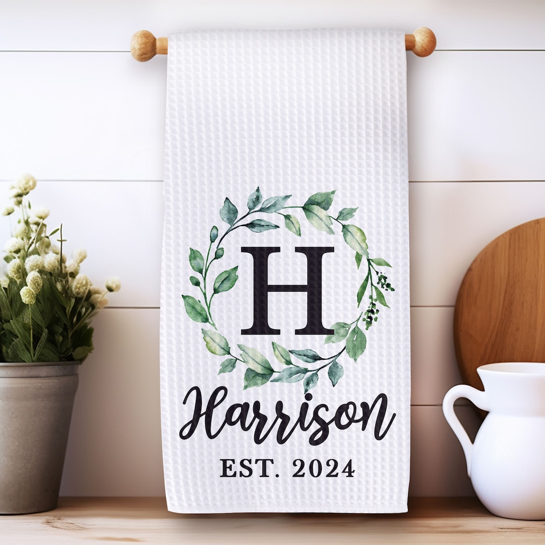 Personalized Kitchen Towel, Kitchen Decor, Hand Towel, Hostess Gift ...