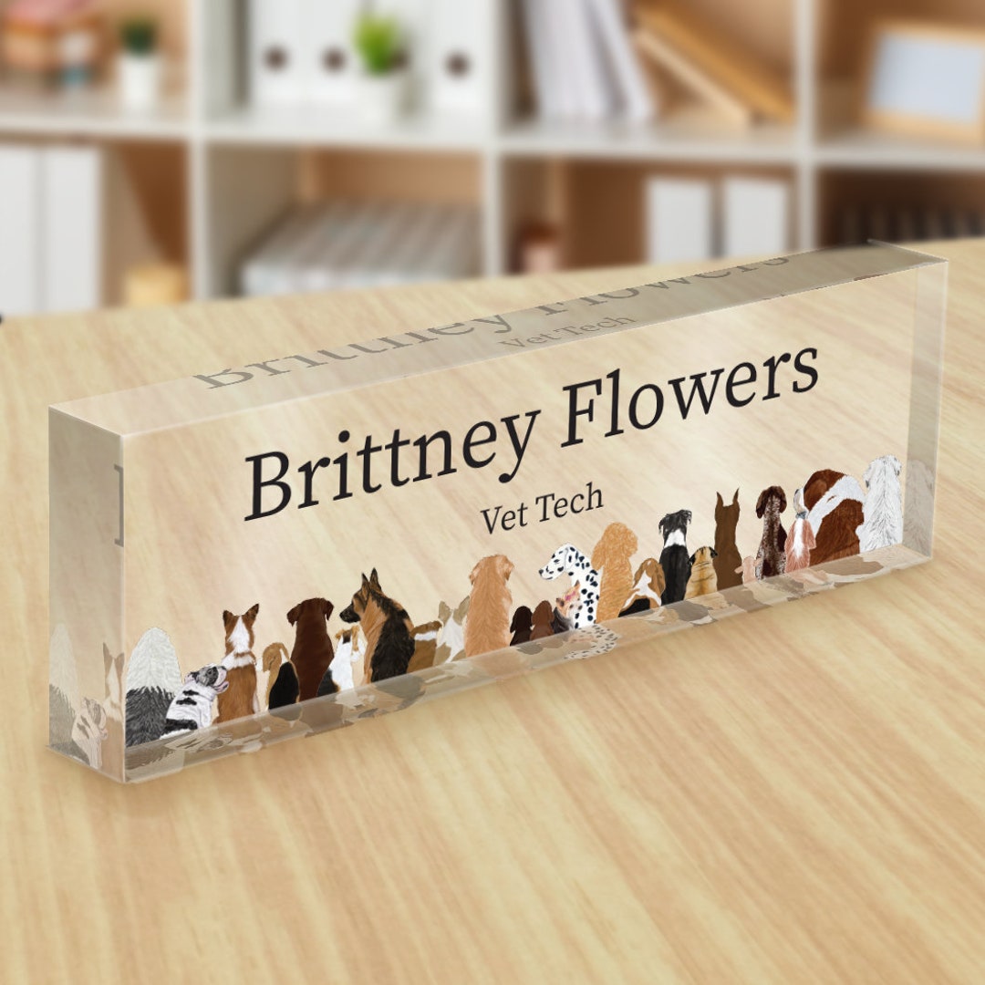 Personalized Acrylic Desk Name Plates, Office Accessories Decor ...