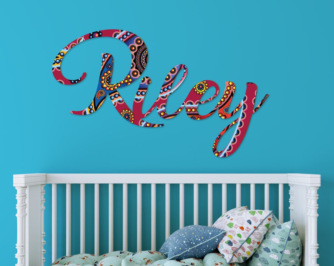 Paisley Nursery Name Sign, Personalized Name Sign, Nursery Letters ...