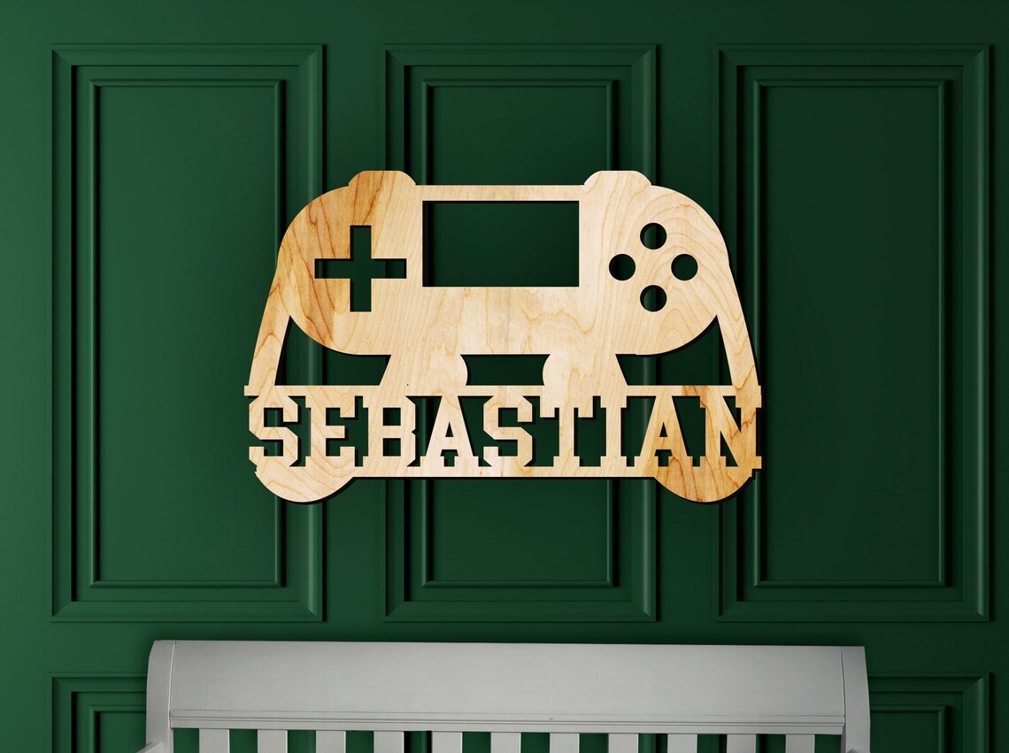 Video Game Name Sign, Nursery Decor, Personalized Wood Sign, Wooden ...