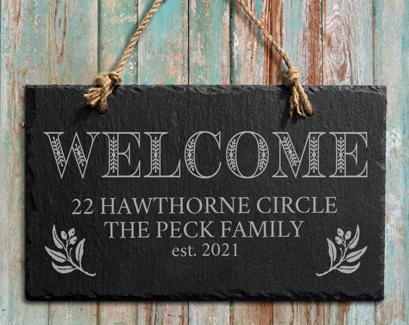 Slate Sign 11 3/4 X 7 Home Decor Door Sign - Etsy