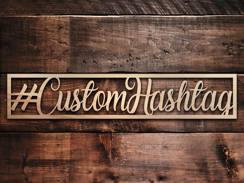 Custom Hashtag Wood Sign Custom Hashtag Sign Hashtag Wedding | Etsy