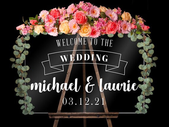 Wedding Sign Clear Acrylic Wedding Sign Custom Wedding - Etsy