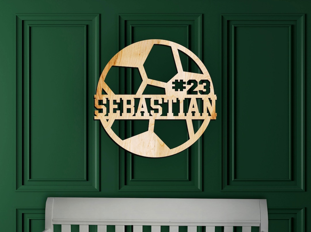 Soccer Name Sign, Nursery Decor, Personalized Wood Sign, Wooden Name ...