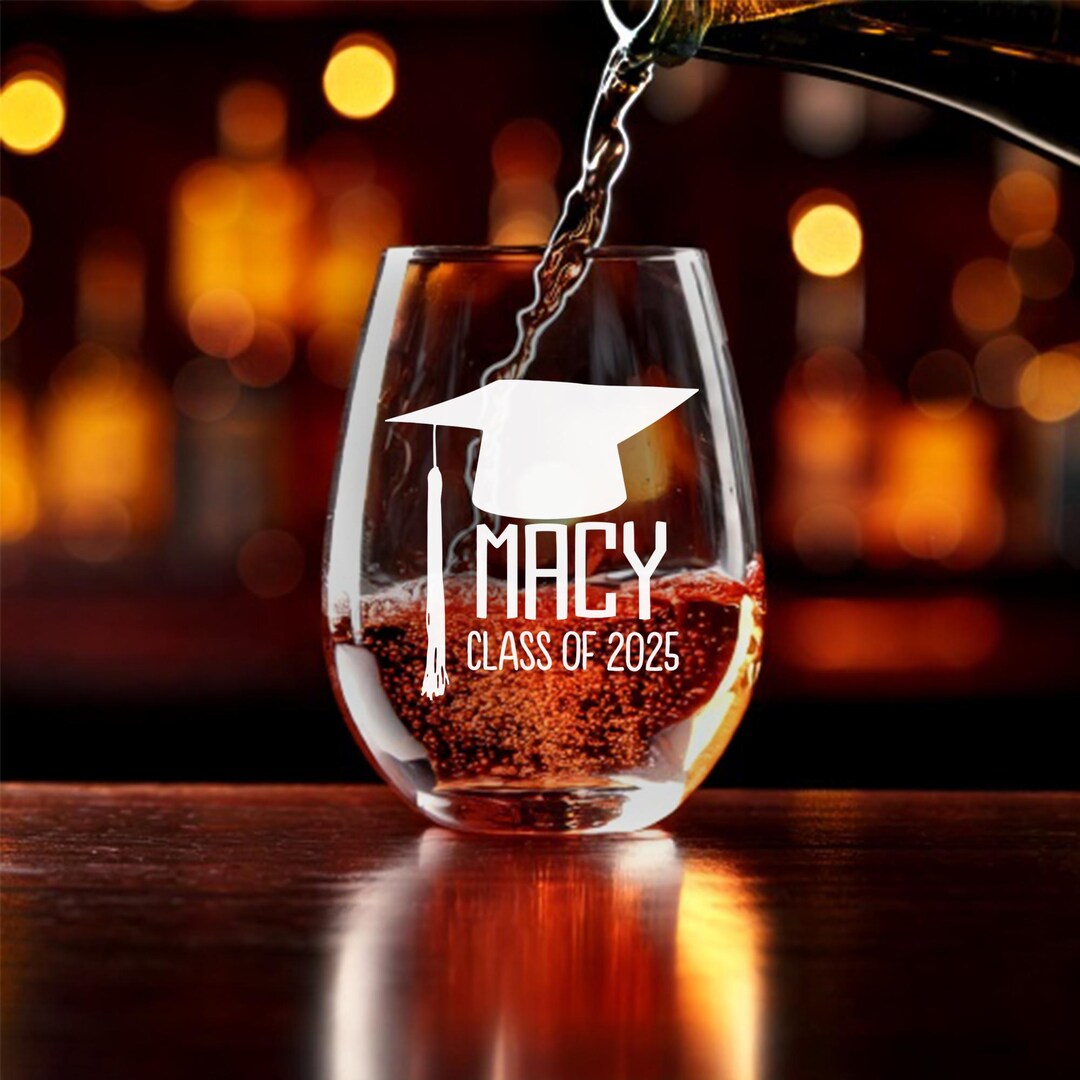 College Graduation Gift, Graduation Wine Glass, Graduation Gift ...