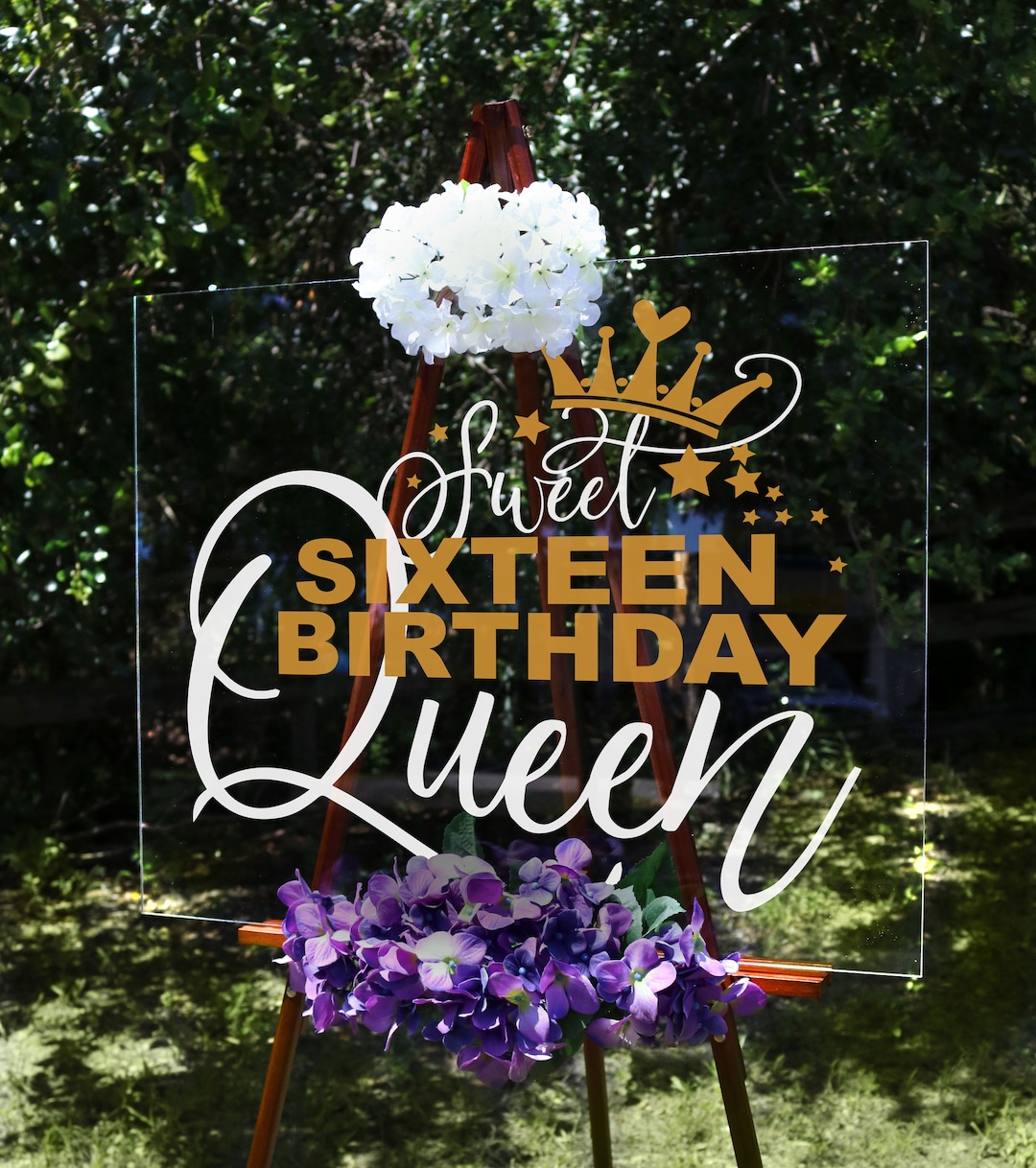 Sweet 16 Birthday Sign, Clear Acrylic Sign, 16th Birthday, Sweet ...