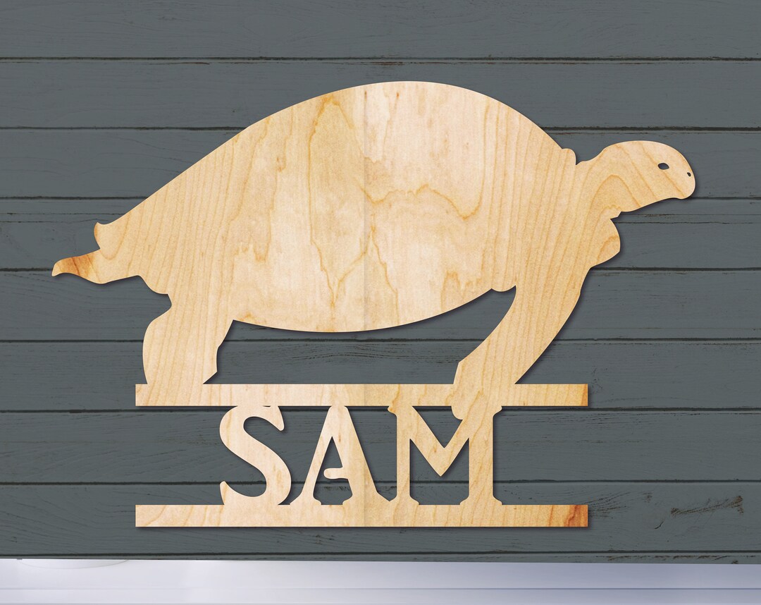 Turtle Name Sign, Nursery Decor, Personalized Wood Sign, Wooden Name ...