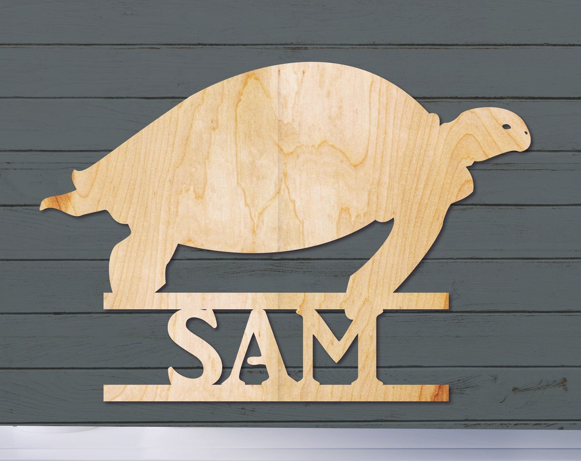Turtle Name Sign Nursery Decor Personalized Wood Sign - Etsy