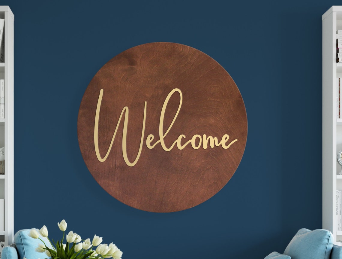 Wooden Welcome Sign Personalized Wooden Sign Custom Welcome - Etsy