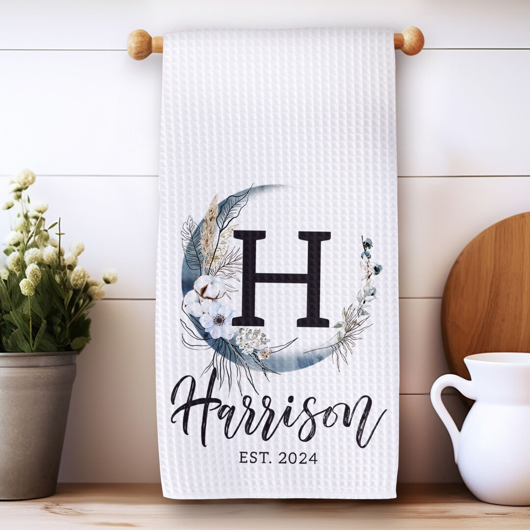 Personalized Kitchen Towel, Kitchen Decor, Hand Towel, Hostess Gift ...