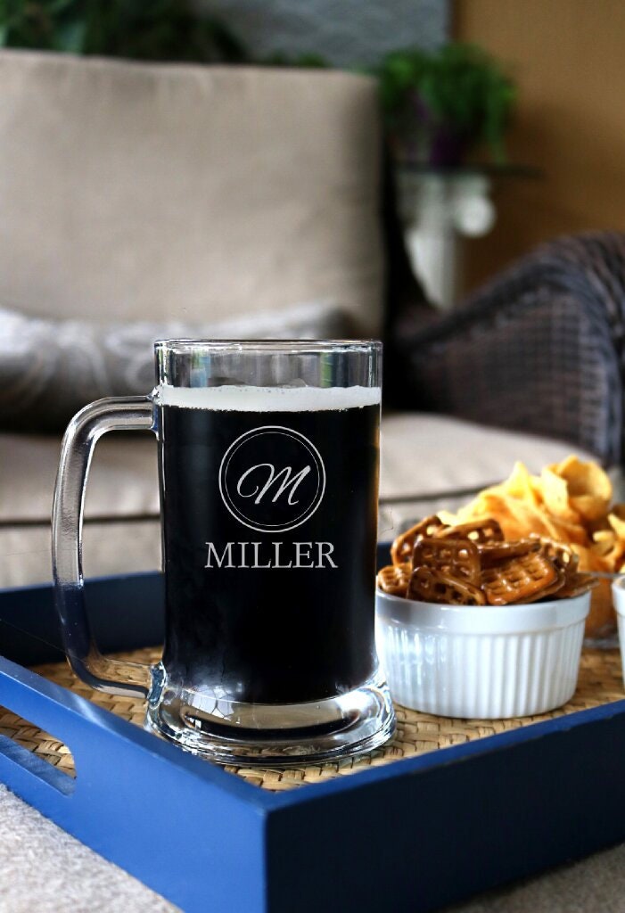 Personalized Monogram Wedding Beer Mug Custom Beer Mug | Etsy