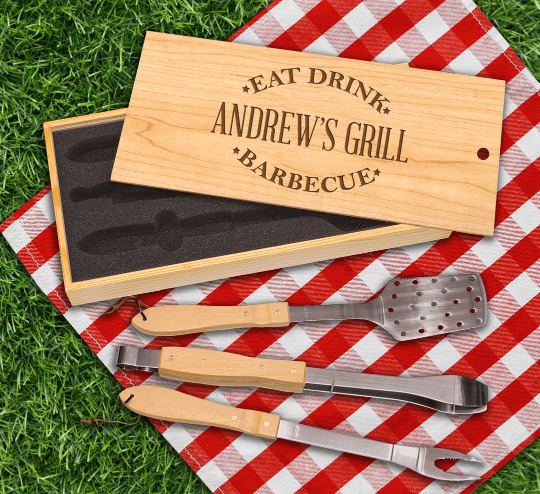 BBQ Set, BBQ Grill Tool Set, Personalized Barbecue Set, Grilling Tools ...