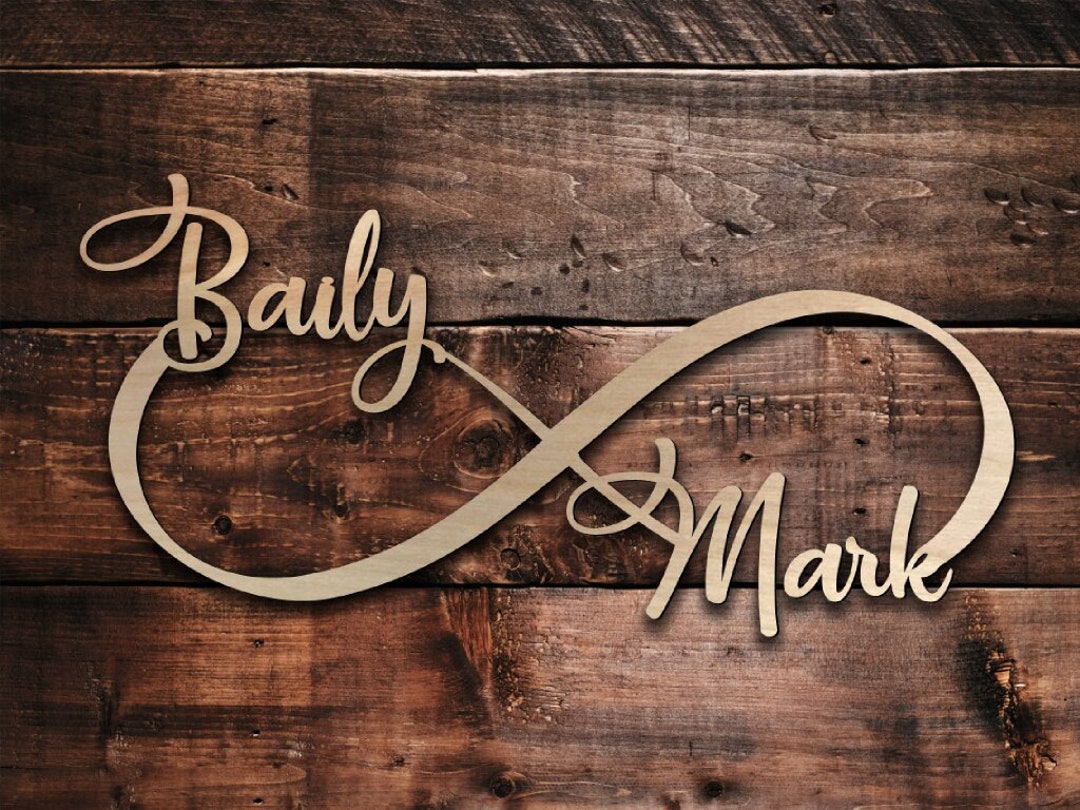 Personalized Infinity Wood Sign, Custom Infinity Wooden Sign, Infinity ...