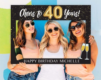 Happy Birthday Photo Prop Frame, Birthday Photo Prop Frame, Birthday ...