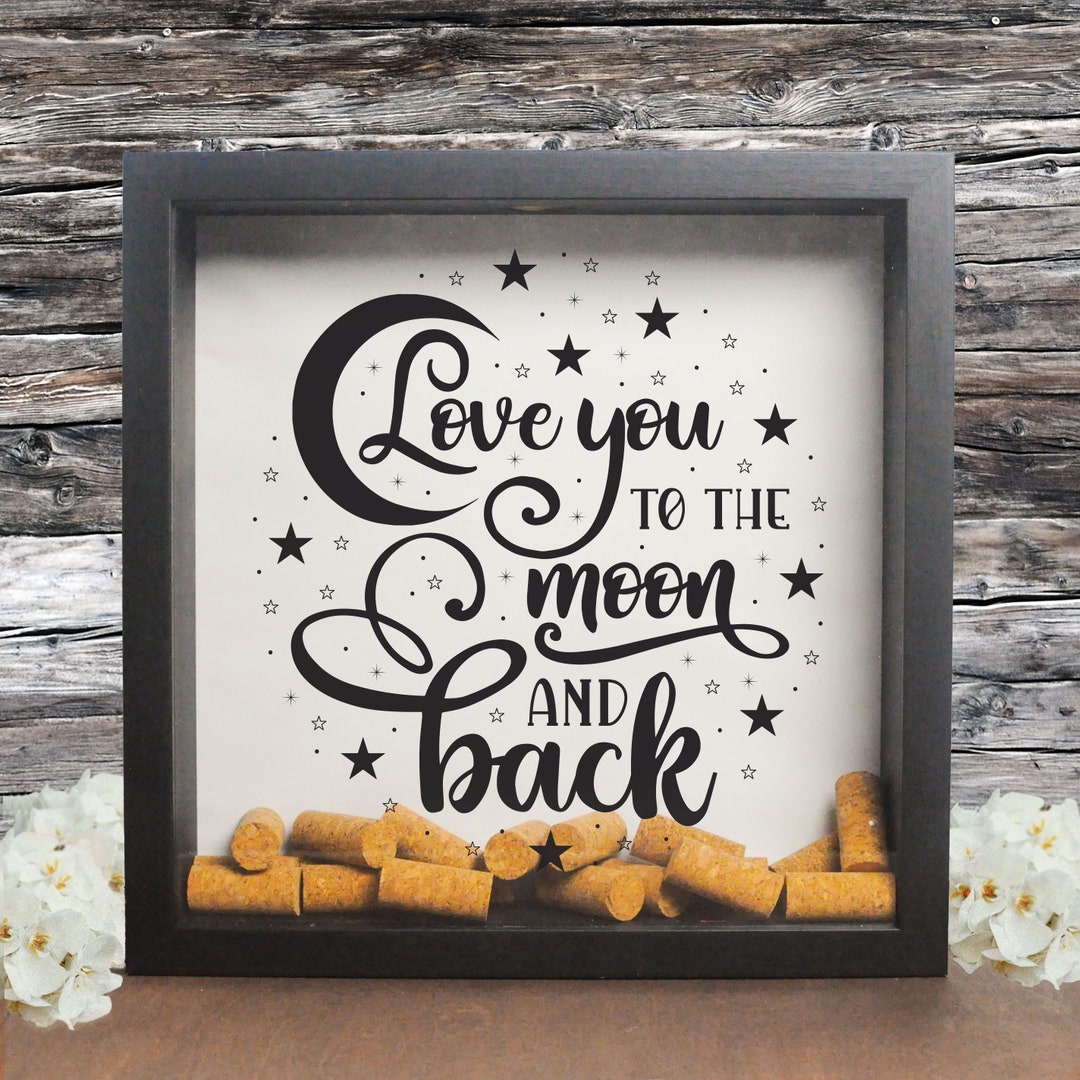 Valentines Day Shadow Box, Wedding Gift, Cork Box, Wedding Guest Book ...