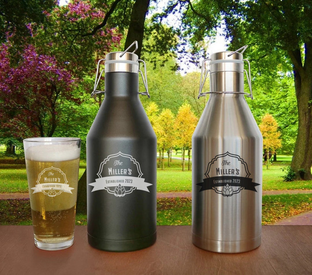Personalized Beer Growler 64oz, Beer Gift, Husband Gift, Personalized ...