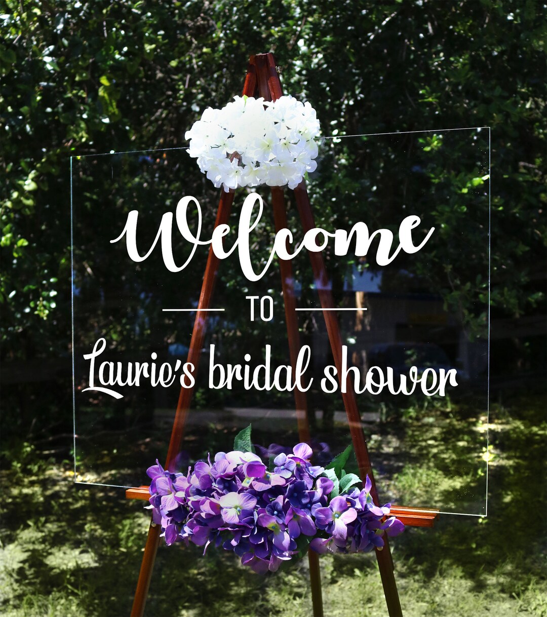 Wedding Sign - Clear Acrylic Wedding Sign - Custom Wedding Sign ...