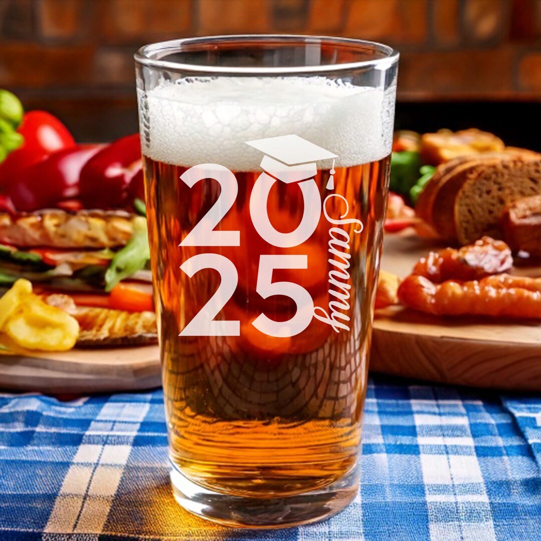 College Graduation Gift, Graduation Beer Glass, Pint Glass, Graduation ...