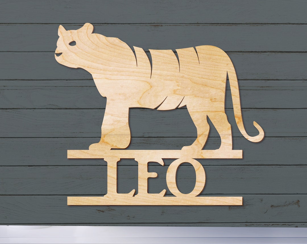 Tiger Name Sign, Nursery Decor, Personalized Wood Sign, Wooden Name ...
