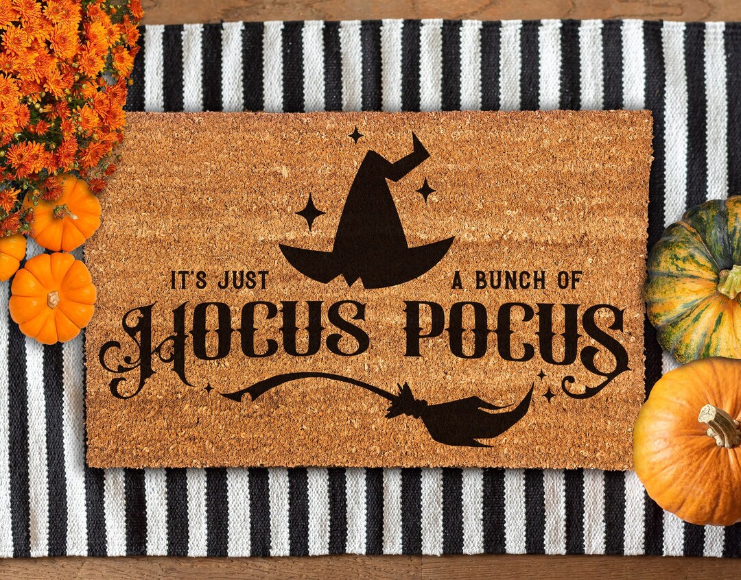 Hocus Pocus Welcome Door Mat, Autumn Themed Welcome Doormat, Autumn ...
