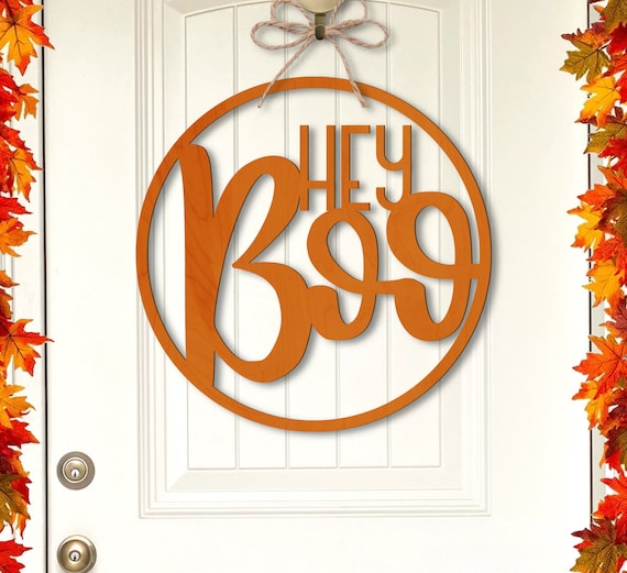 Hey Boo Wood Sign Halloween Wood Sign Wooden Halloween Sign - Etsy