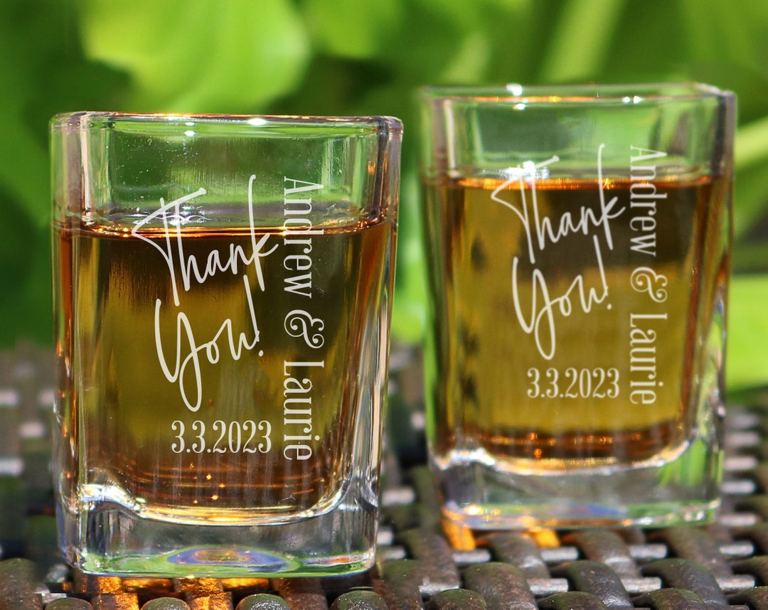 Wedding Shot Glasses, Wedding Gift, Wedding Party Favor, Wedding Shot ...