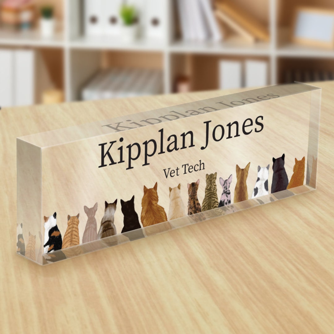 Personalized Acrylic Desk Name Plates, Office Accessories Decor ...