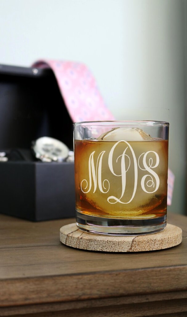 Monogram Whiskey Glass Monogram Glass Monogram Glasses | Etsy