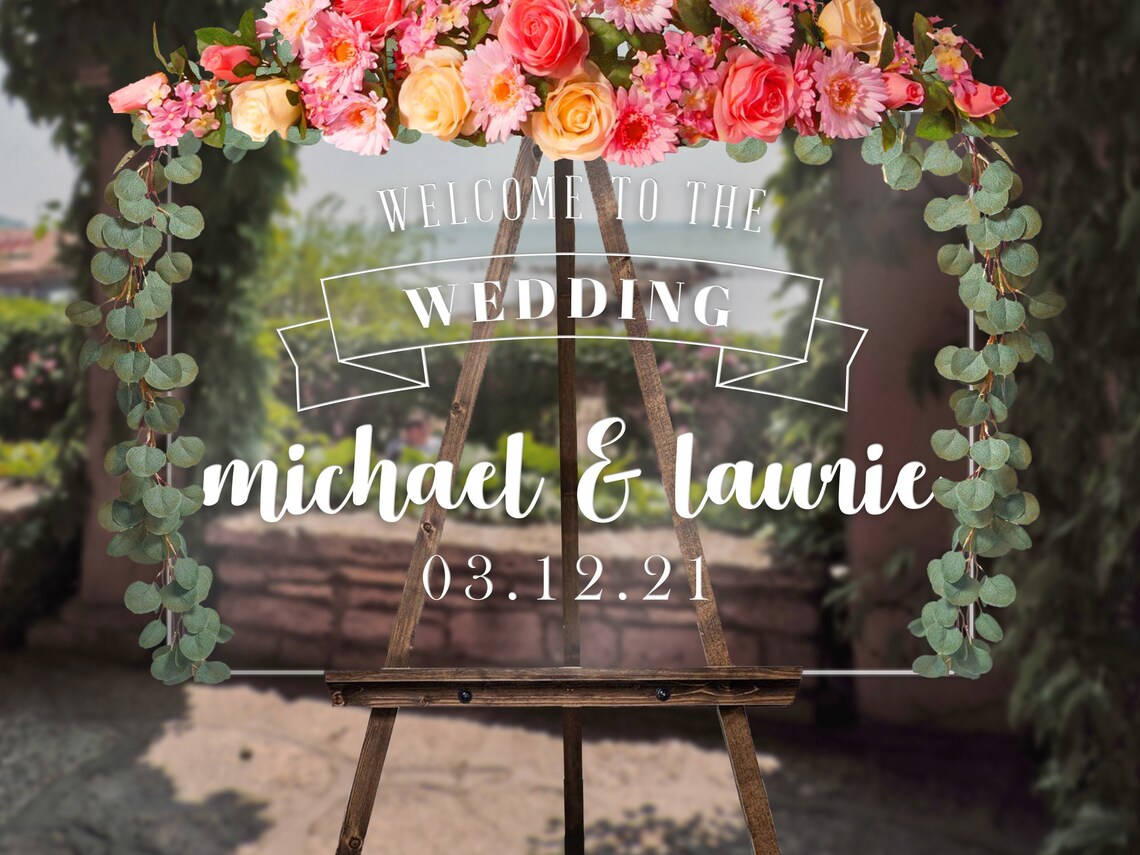 Wedding Sign - Clear Acrylic Wedding Sign - Custom Wedding Sign ...