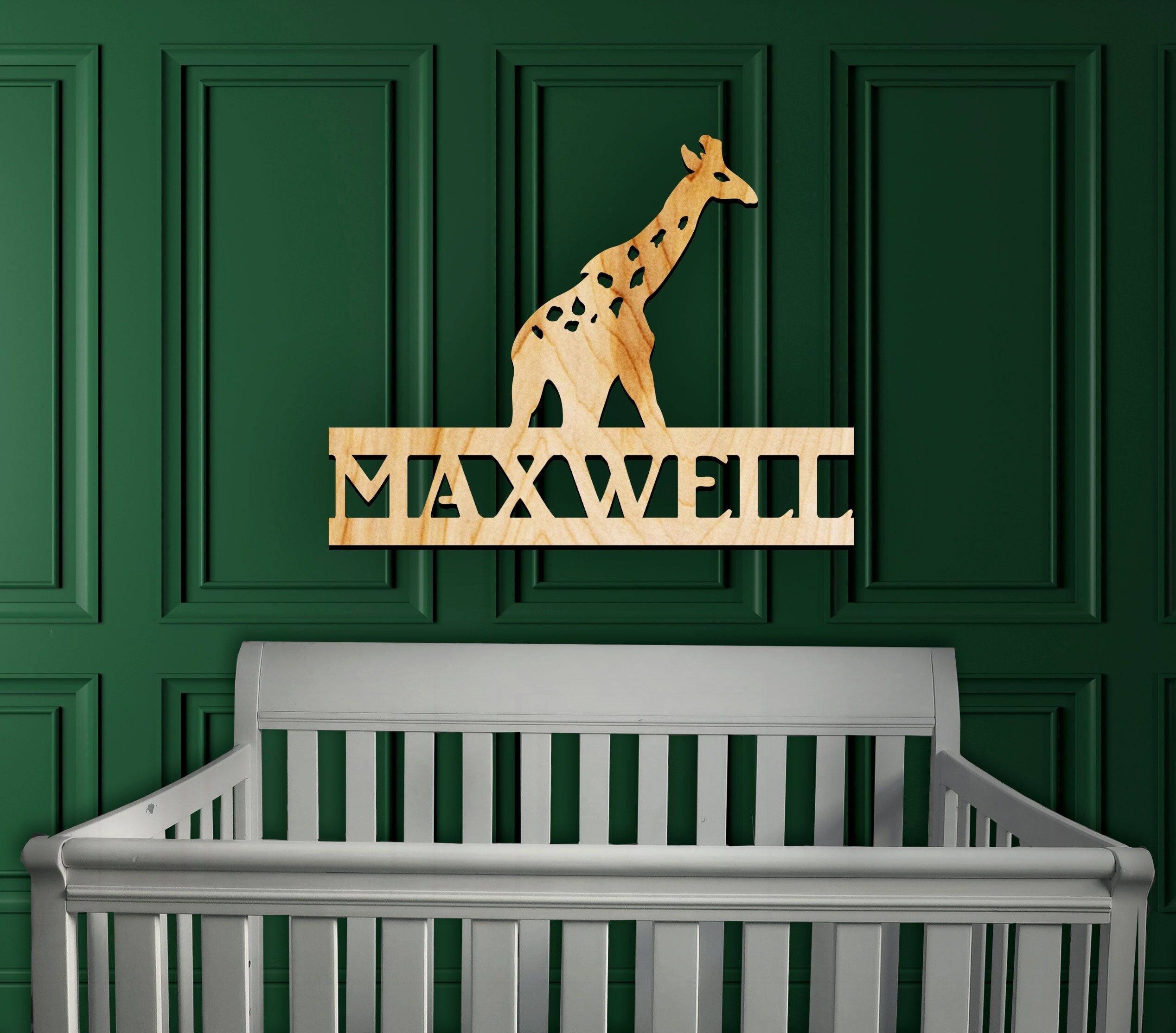 Giraffe Name Sign Nursery Decor Personalized Wood Sign | Etsy