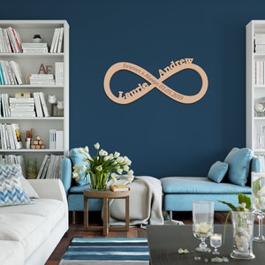 Personalized Infinity Wood Sign, Custom Infinity Wooden Sign, Infinity ...