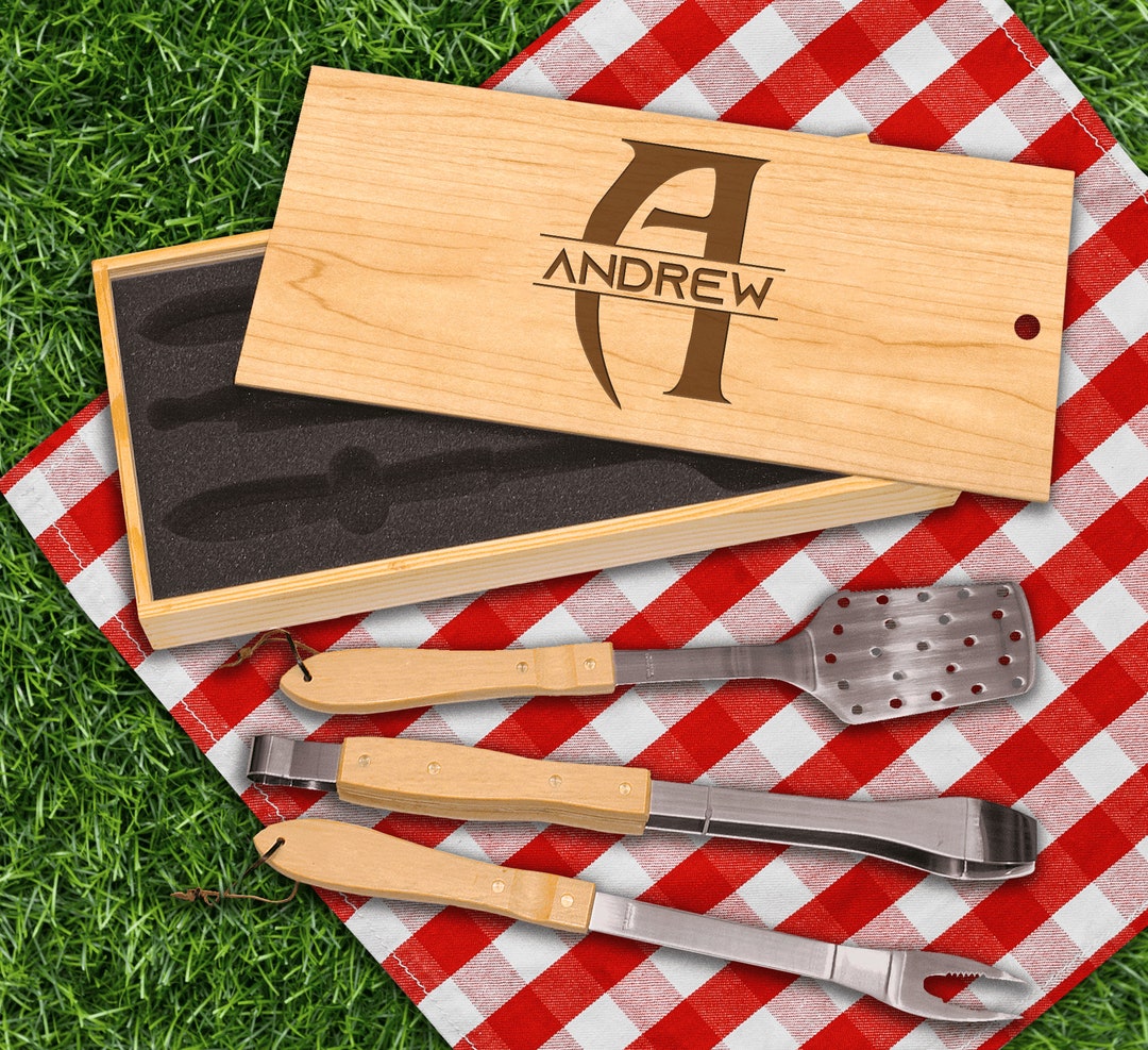 BBQ Set, BBQ Grill Tool Set, Personalized Barbecue Set, Grilling Tools ...