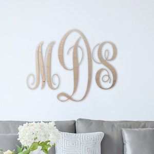 Monogram Wood Sign Custom Wood Sign Wooden Monogram Sign - Etsy