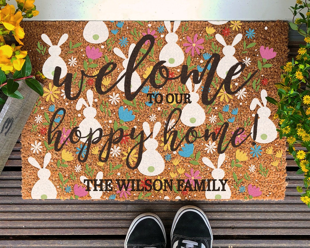 Easter Door Mat, Easter Decor, Easter Decoration, Easter Welcome Mat ...