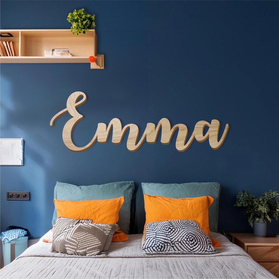 Dorm Room Decor, Name Sign, Custom Wooden Name Cutout Sign ...