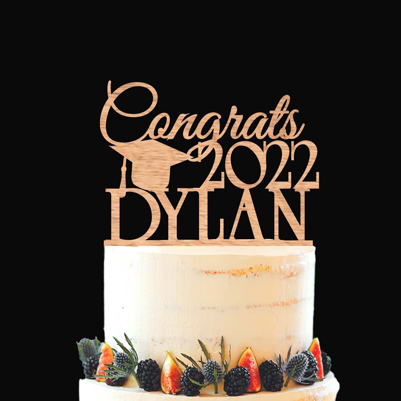 Congrats Cake Topper Graduation Cake Topper Custom - Etsy
