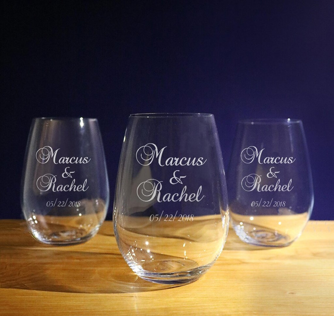 Personalized Wedding Wine Glass Personalized Wedding Glasses | Etsy
