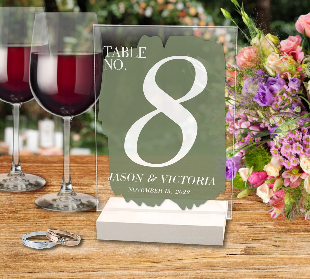 Table Numbers, Clear Acrylic Table Numbers, Wedding Decor, Party Table ...