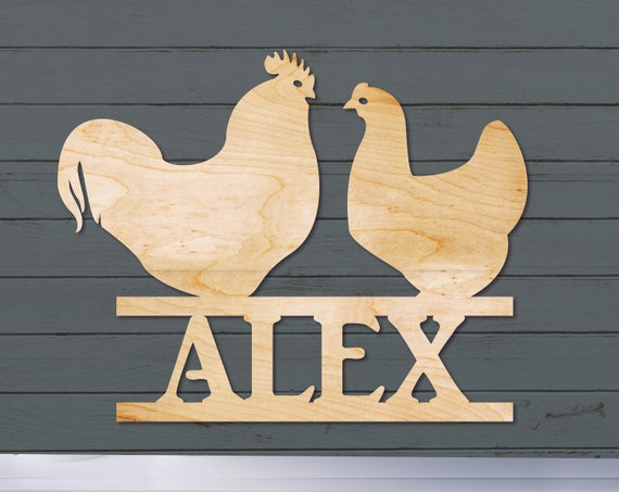 Chicken Name Sign Nursery Decor Personalized Wood Sign | Etsy