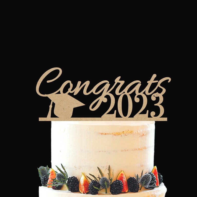 Congrats Class of Cake Topper Wood Cake Topper Class of - Etsy