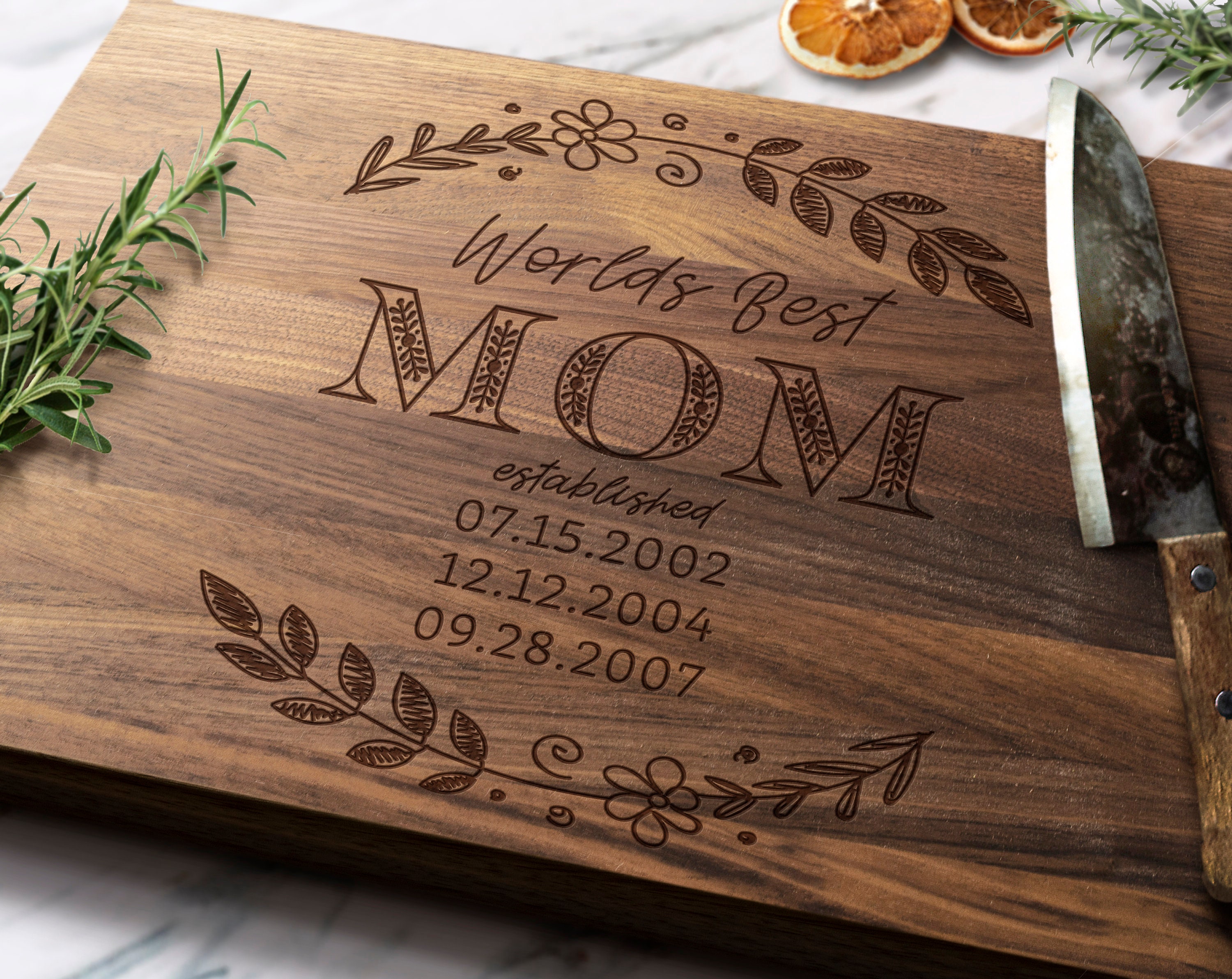 Mothers Day Cutting Board Gift for Mom Love You Mom - Etsy