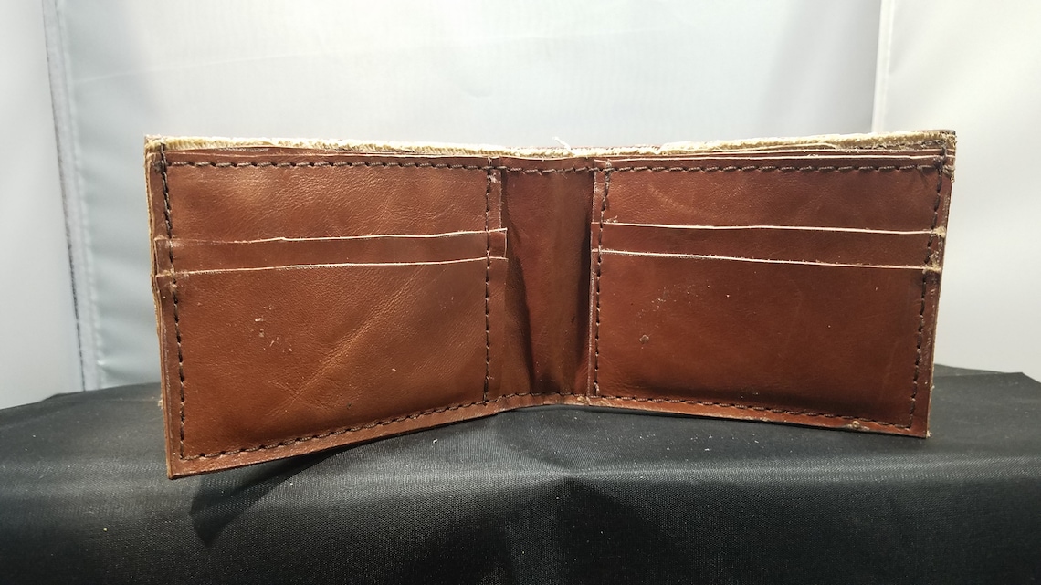 Repurposed Football Leather Bifold Wallet With Seattle Seahawks Patch ...