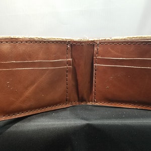 Repurposed Football Leather Bifold Wallet With Seattle Seahawks Patch ...