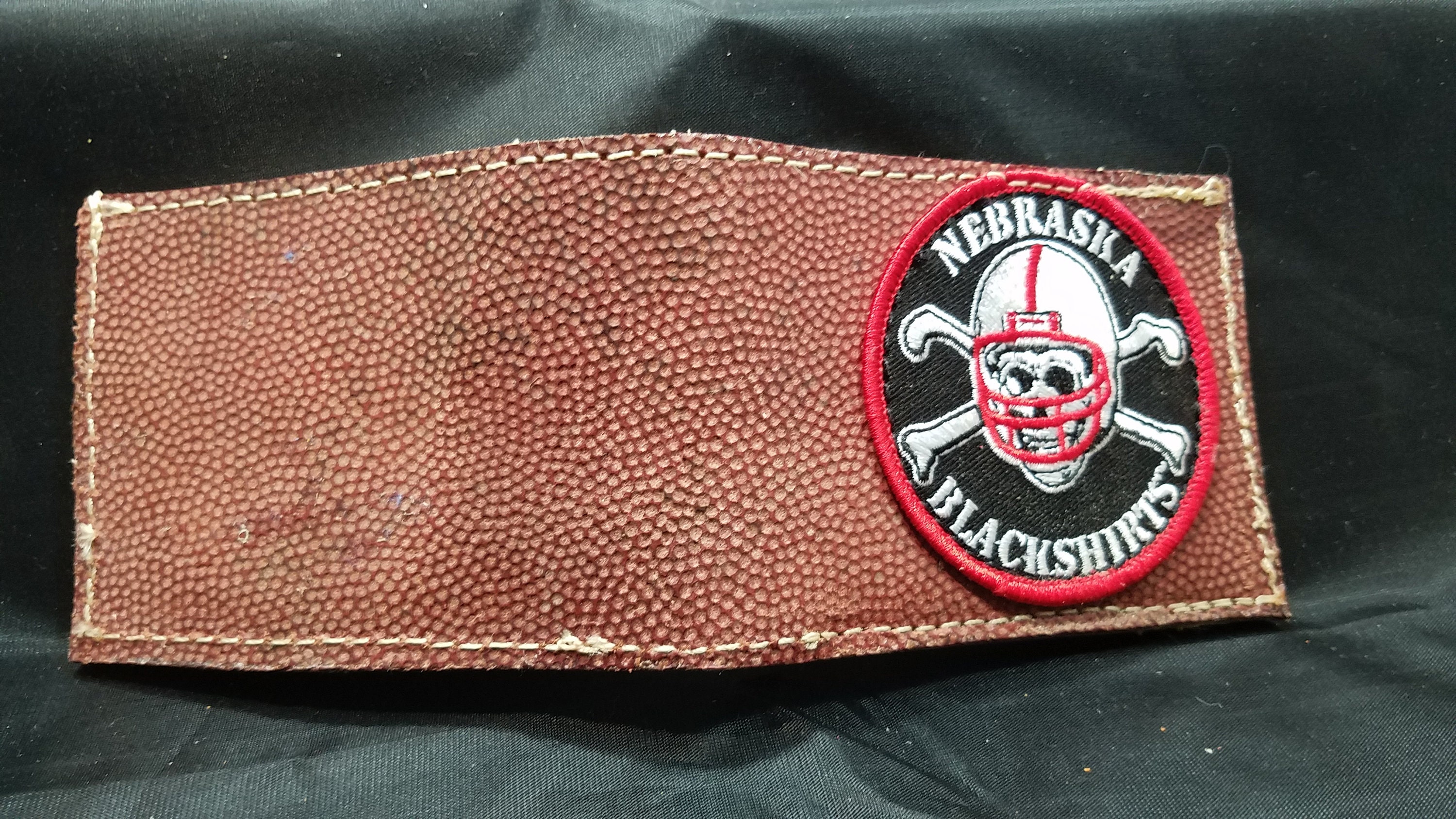 Repurposed Football Bifold Wallet With University of Nebraska ...