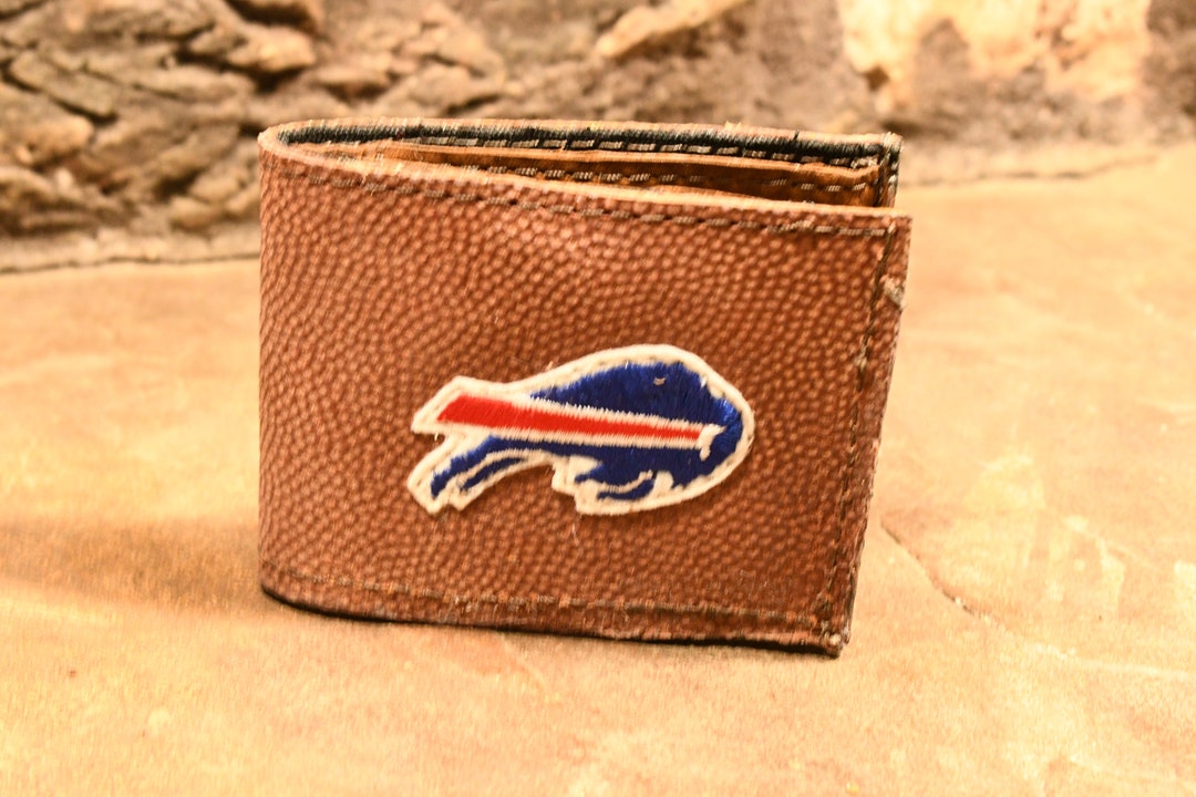 Repurposed Football Leather Bifold Wallet With Buffalo Bills Patch - Etsy