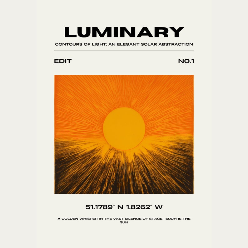 Luminary | Digital Download | Printable Digital Poster | Graphic Poster ...