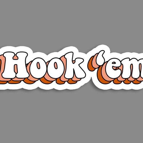 Hook 'em Horns Illustration Art Print 8x10 Art Print Wall - Etsy