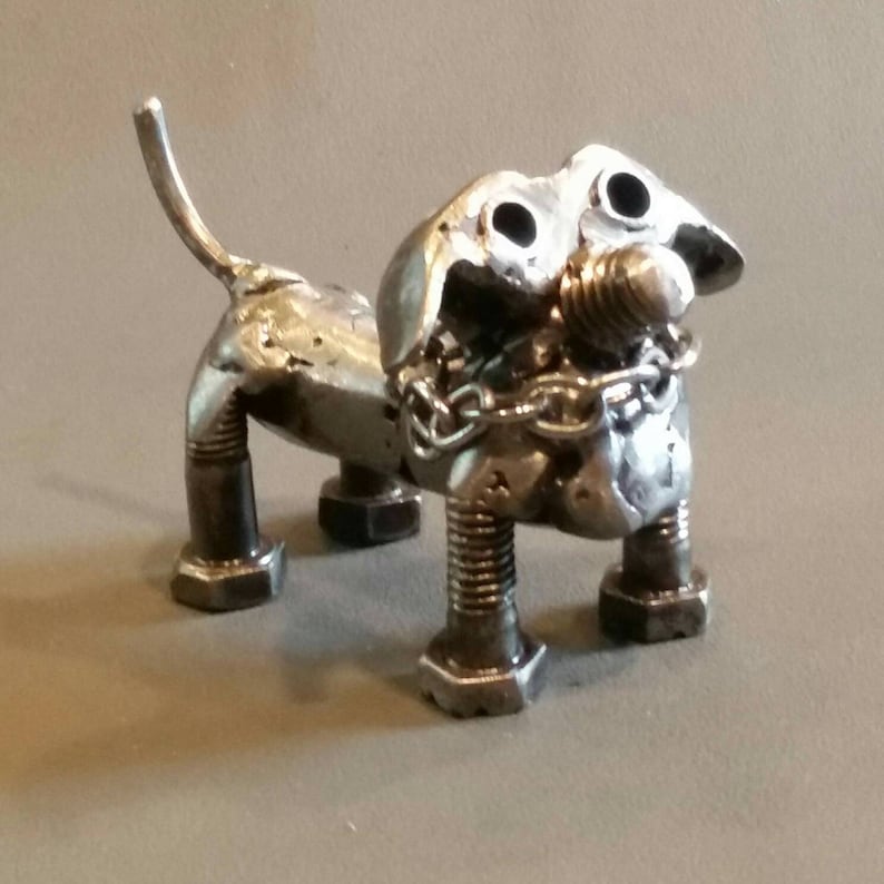 SMALL METAL DOG - Etsy